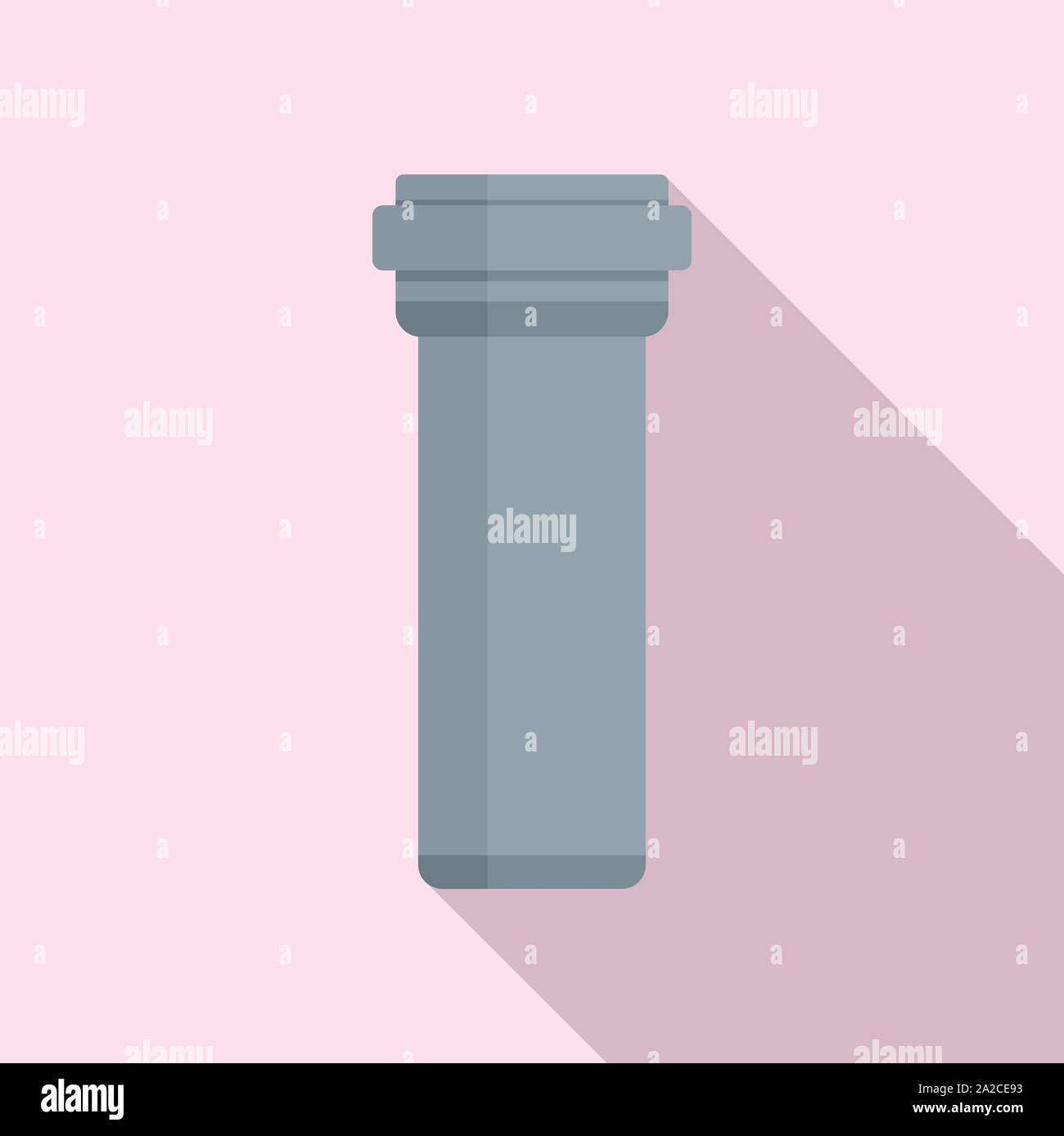 Plumbing plastic pipe icon. Flat illustration of plumbing plastic pipe ...