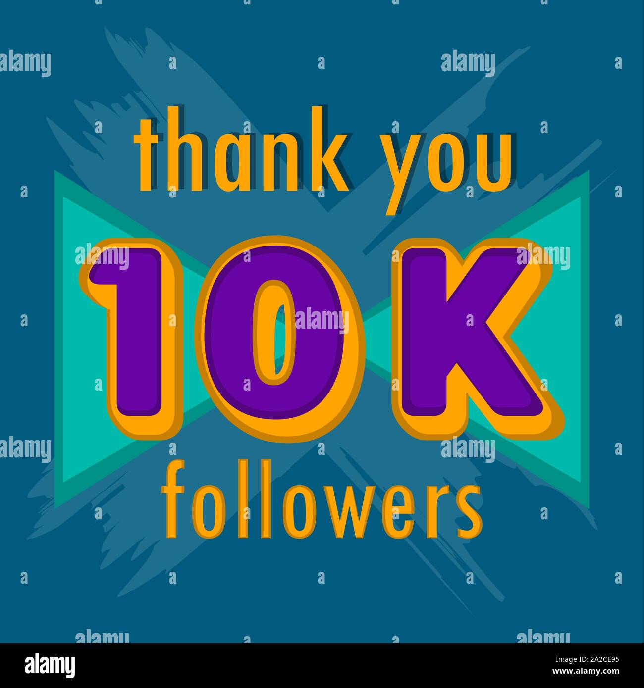 10k followers banner. Thank subscription - Vector illustration Stock ...
