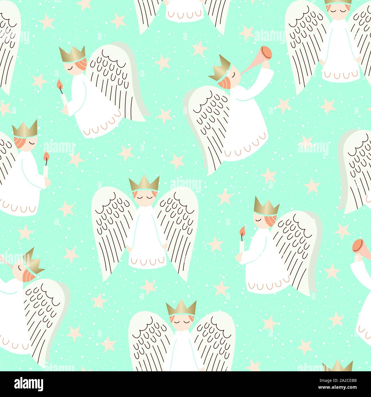 Gold foil angels Stock Vector Images - Alamy