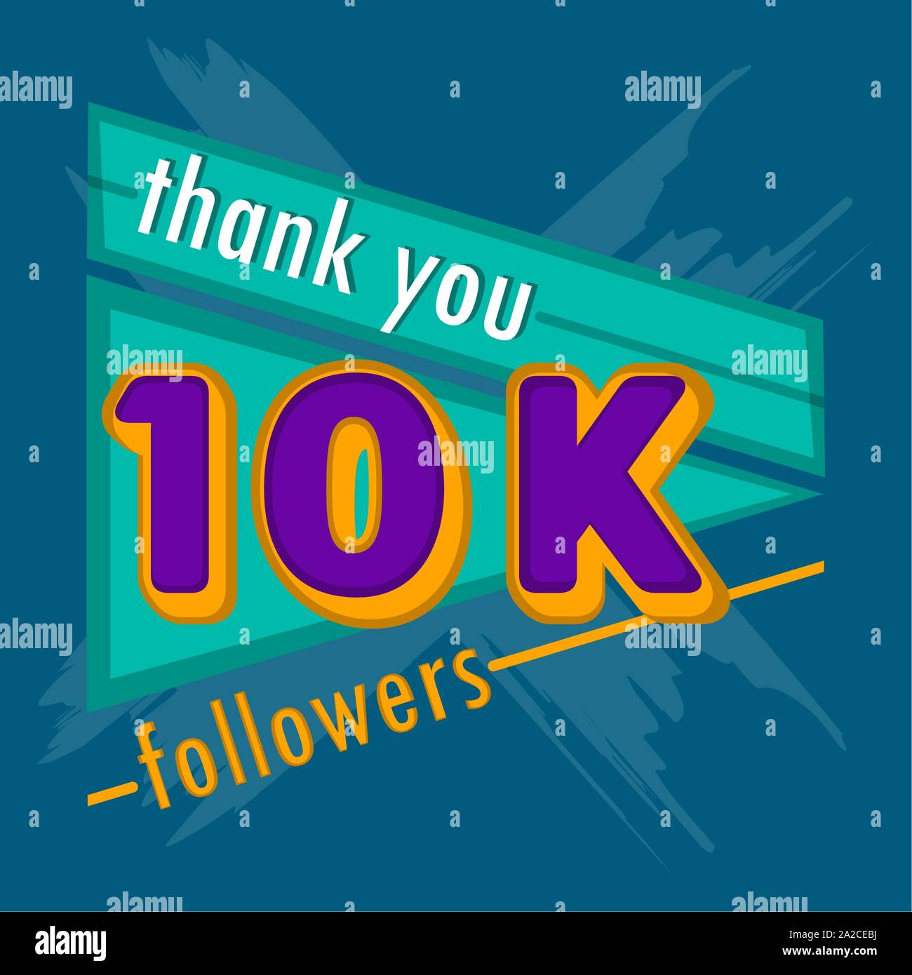 10k followers banner. Thank subscription - Vector illustration Stock ...