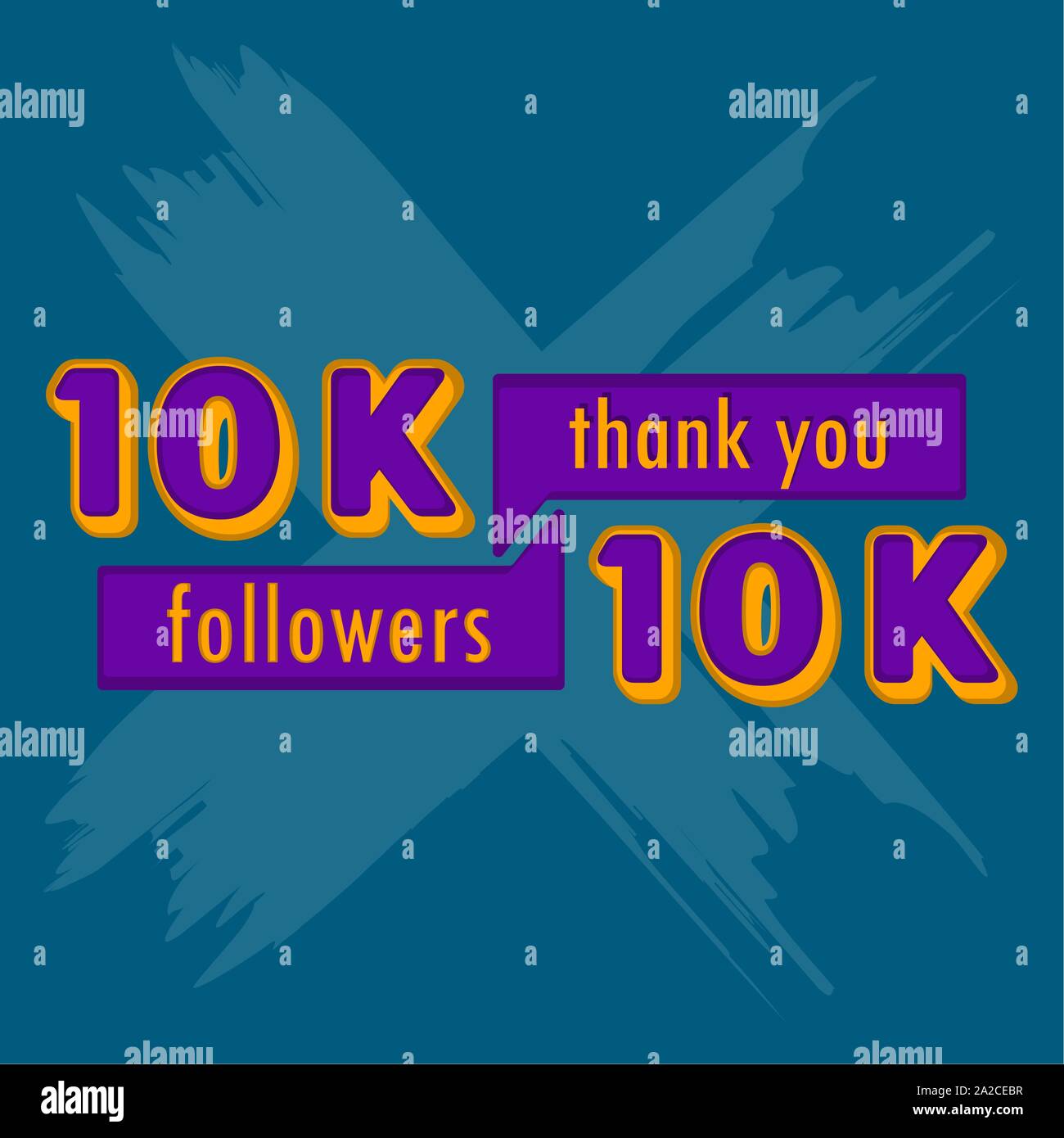 10k followers banner. Thank subscription - Vector illustration Stock ...