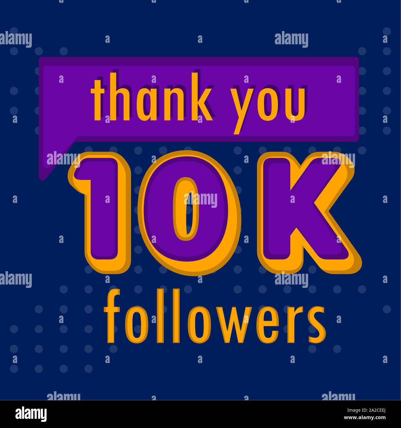 10k followers banner. Thank subscription - Vector illustration Stock ...