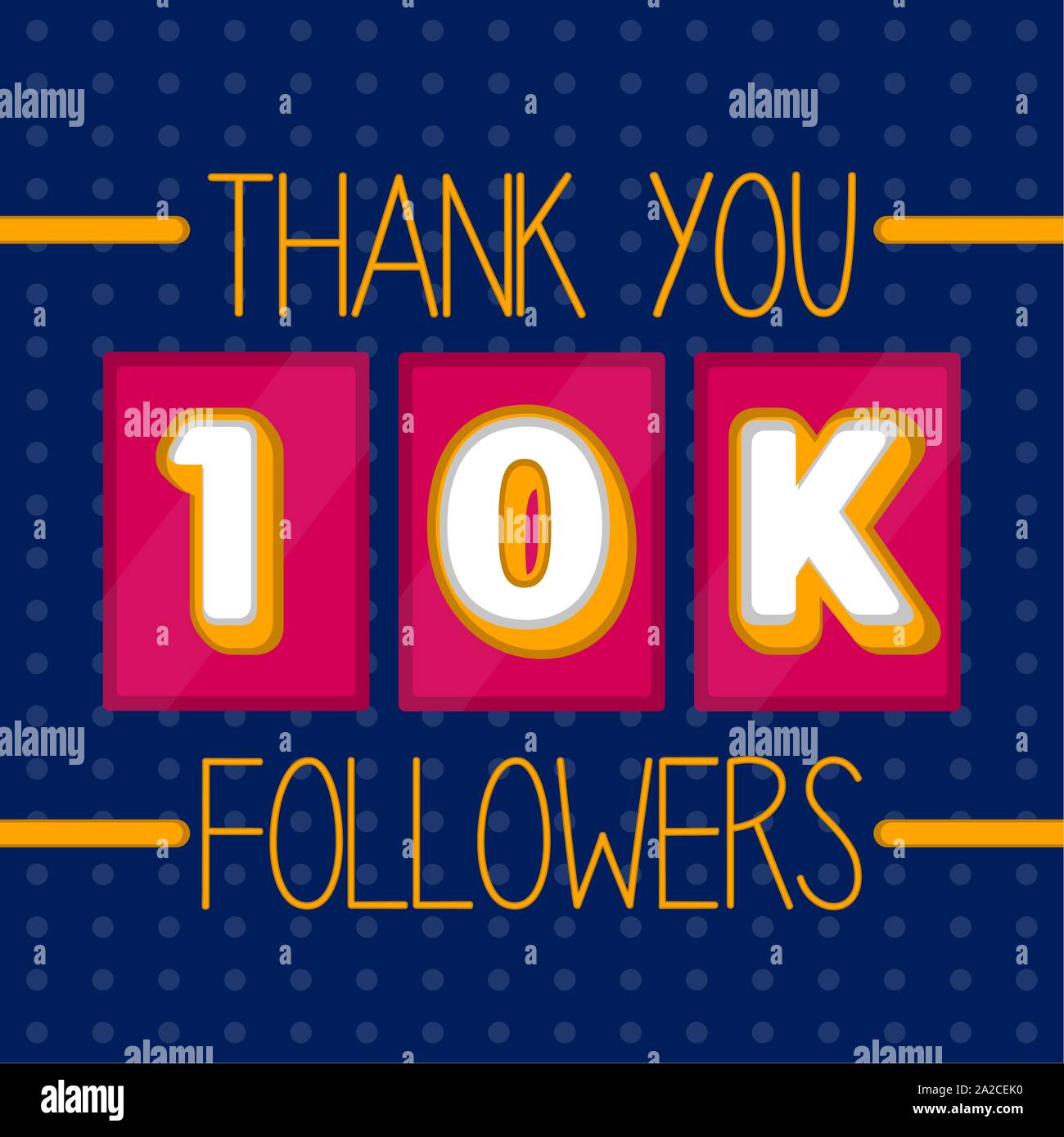 10k followers banner. Thank subscription - Vector illustration Stock ...