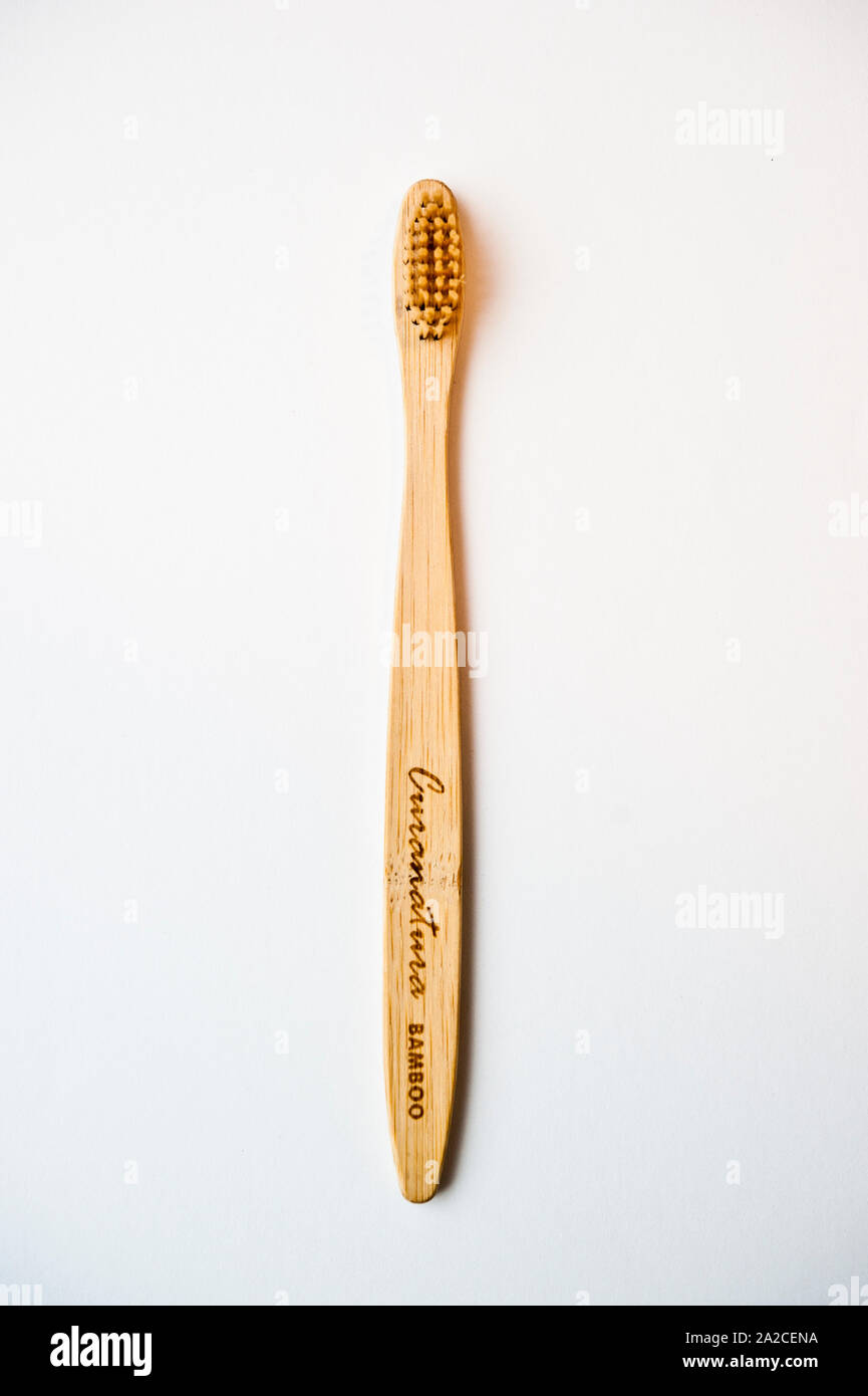 ecological bamboo toothbrush isolated Stock Photo - Alamy