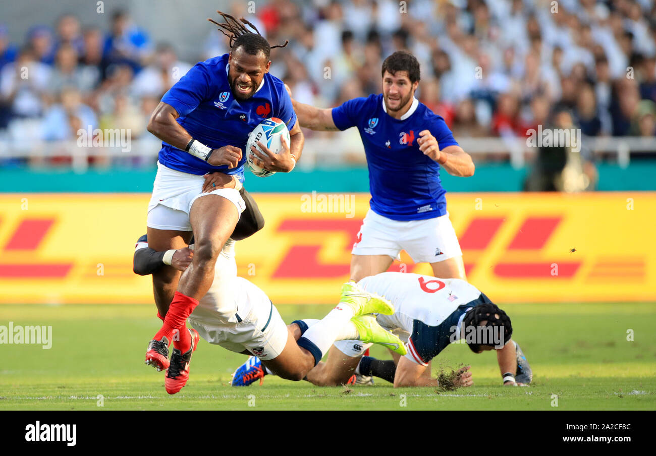 France's Alivereti Raka during the 2019 Rugby World Cup match at the ...