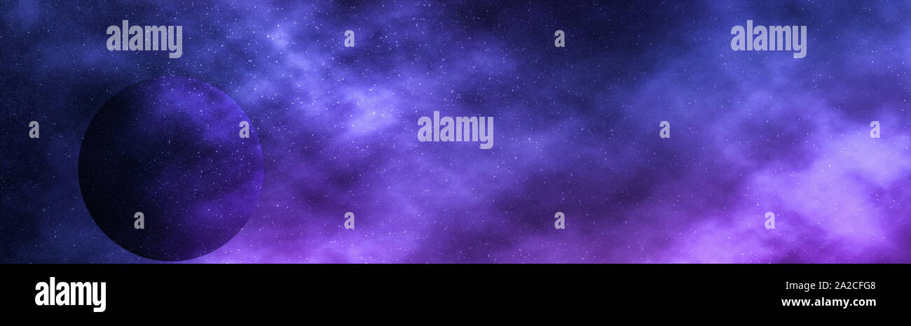 Discovery in astronomy, cosmic abstract and future technology concept ...