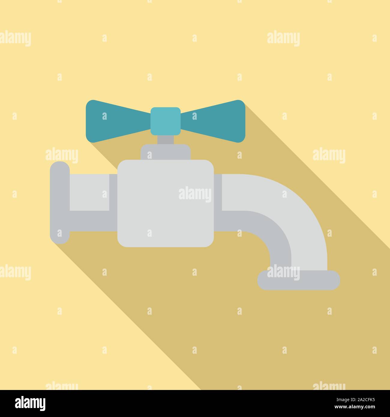 Water faucet icon. Flat illustration of water faucet vector icon for ...