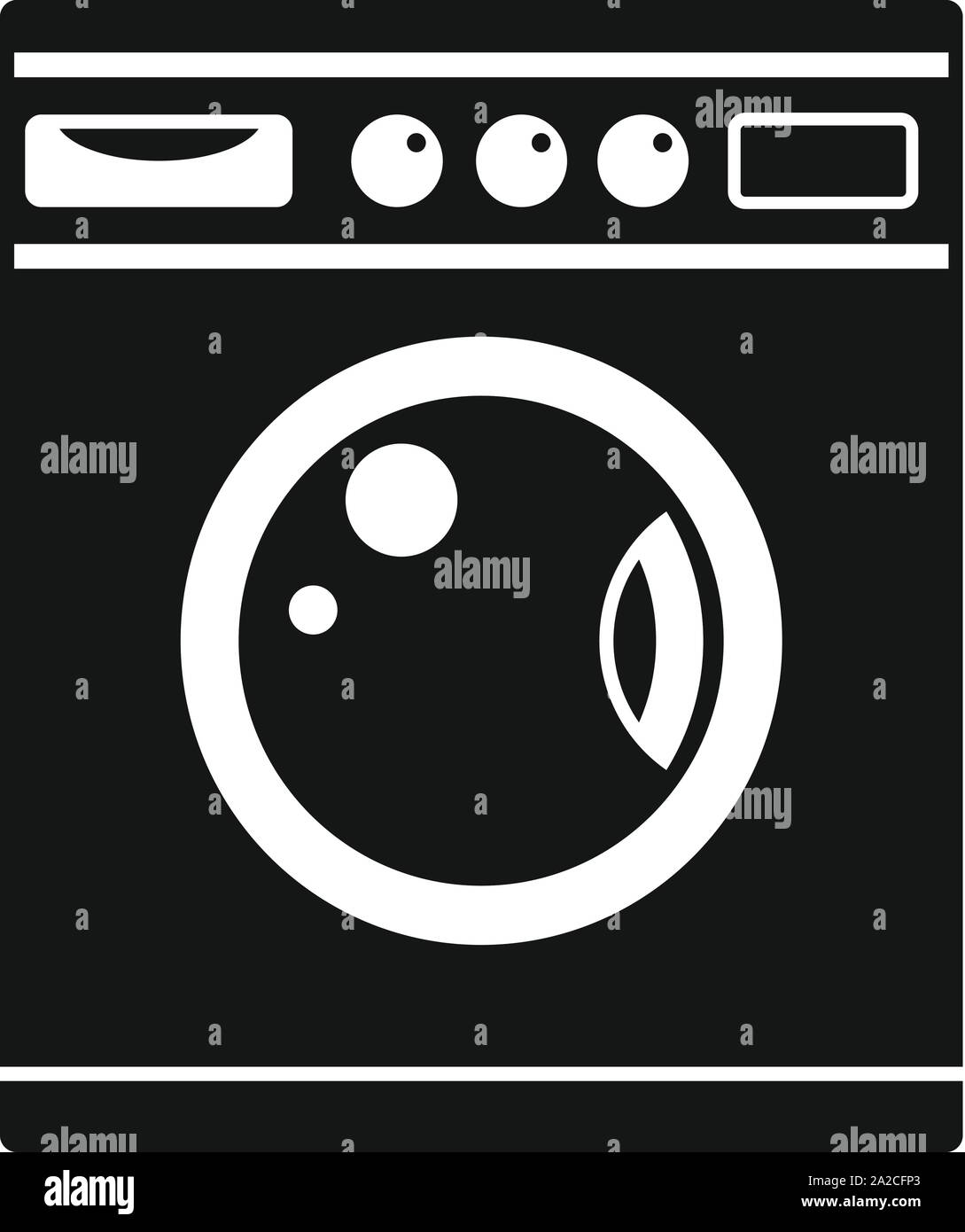 Washing machine icon. Simple illustration of washing machine vector ...