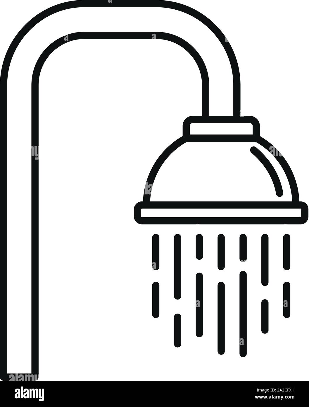Bathroom shower icon. Outline bathroom shower vector icon for web ...