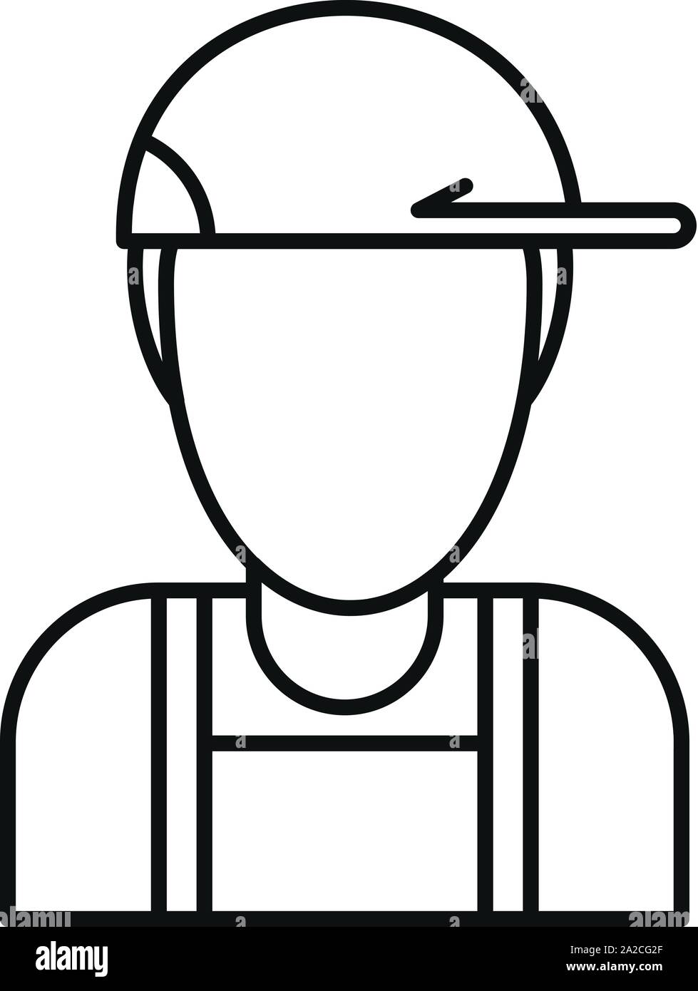 Plumber avatar icon. Outline plumber avatar vector icon for web design ...