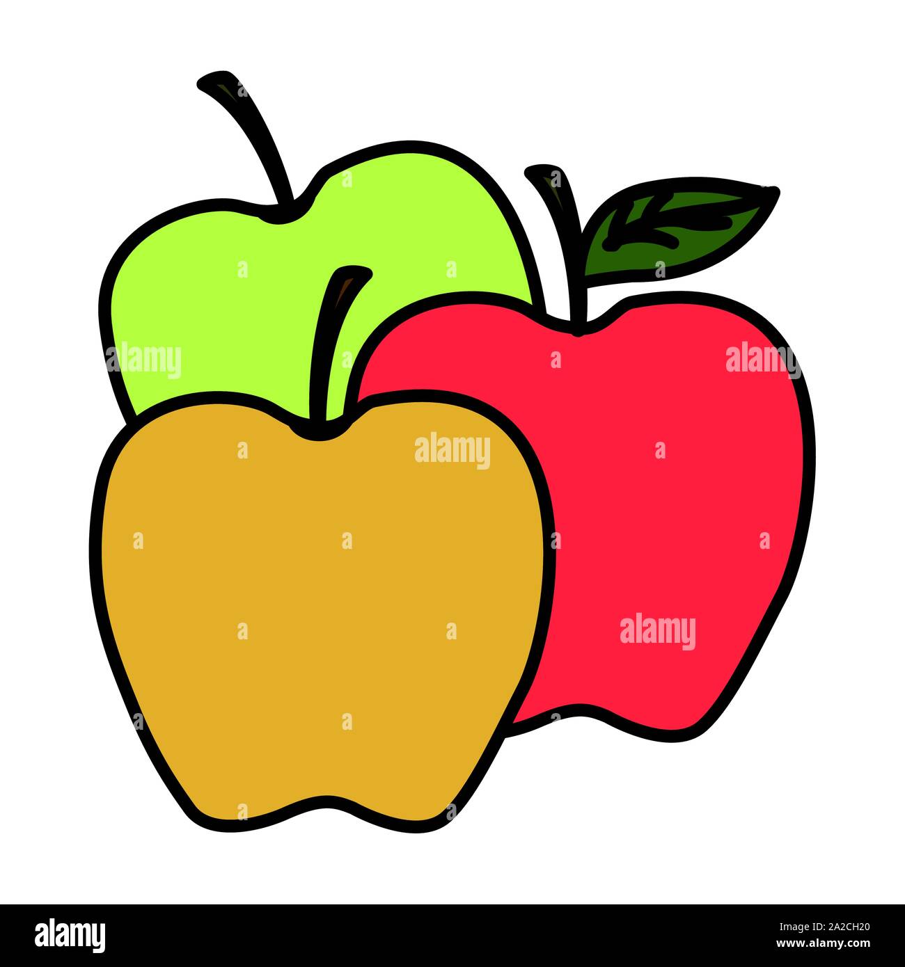 Apples design, Fruit healthy organic food sweet and nature theme Vector ...