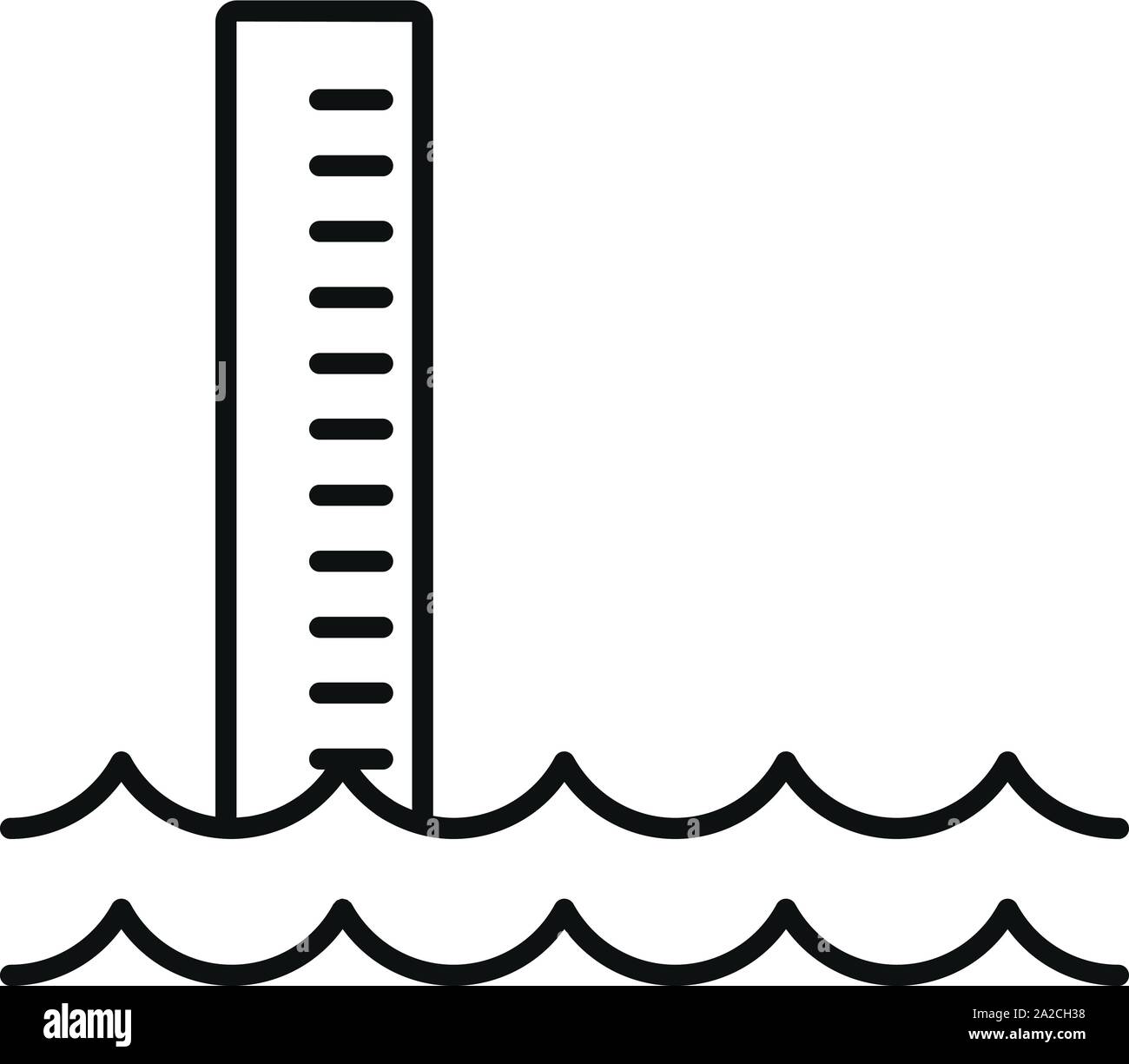 Flood water icon. Outline flood water vector icon for web design ...