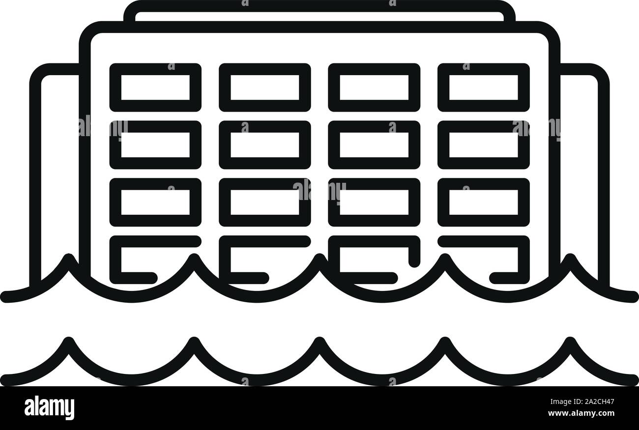 Building flood icon. Outline building flood vector icon for web design ...