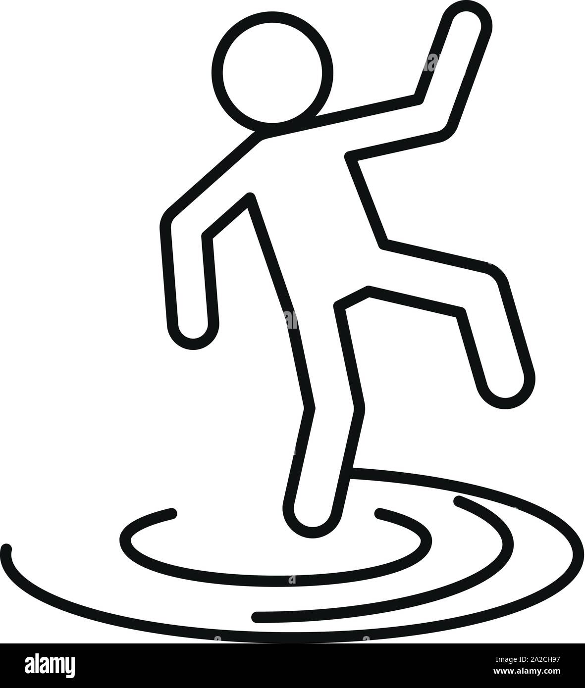 Man flood icon. Outline man flood vector icon for web design isolated ...