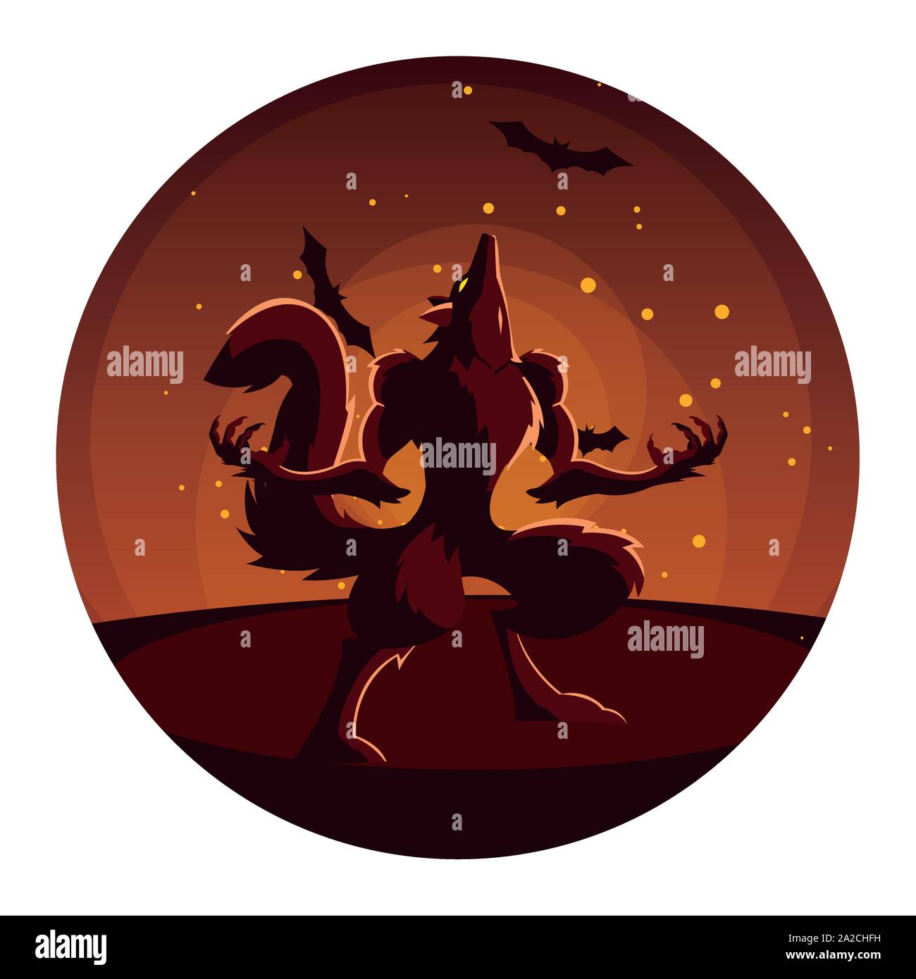 werewolf design, Halloween holiday horror scary celebration autumn dark ...