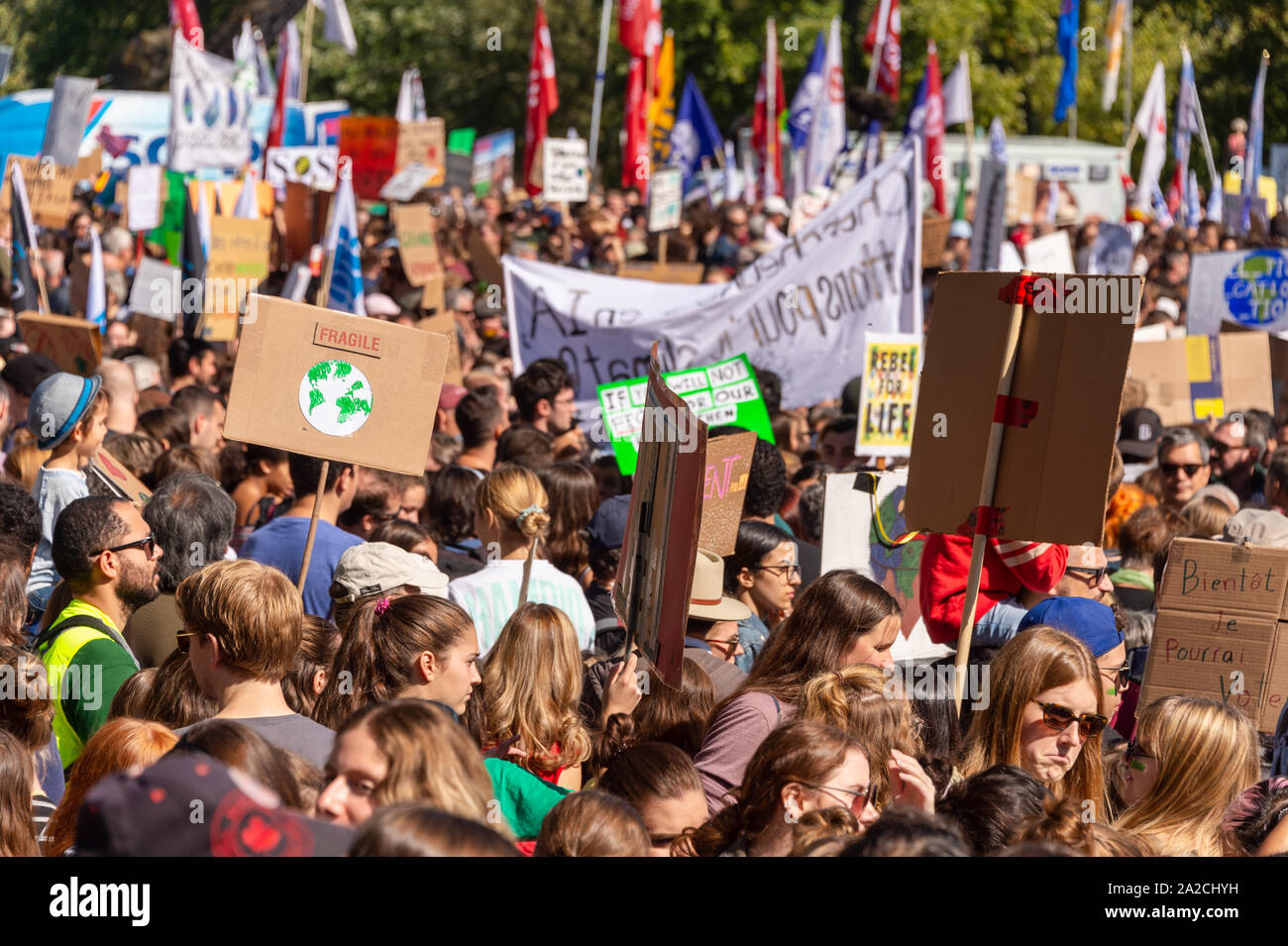 Montreal, CA - 27 September 2019: More than 500 000 people take part in ...