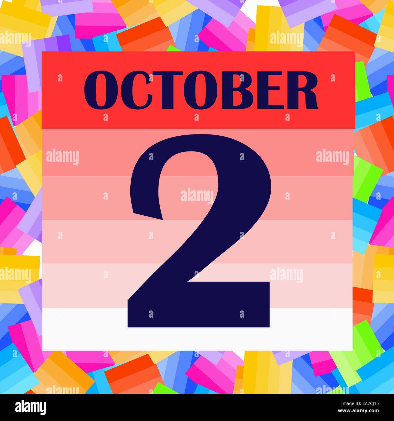October 2 icon. For planning important day. Banner for holidays and ...