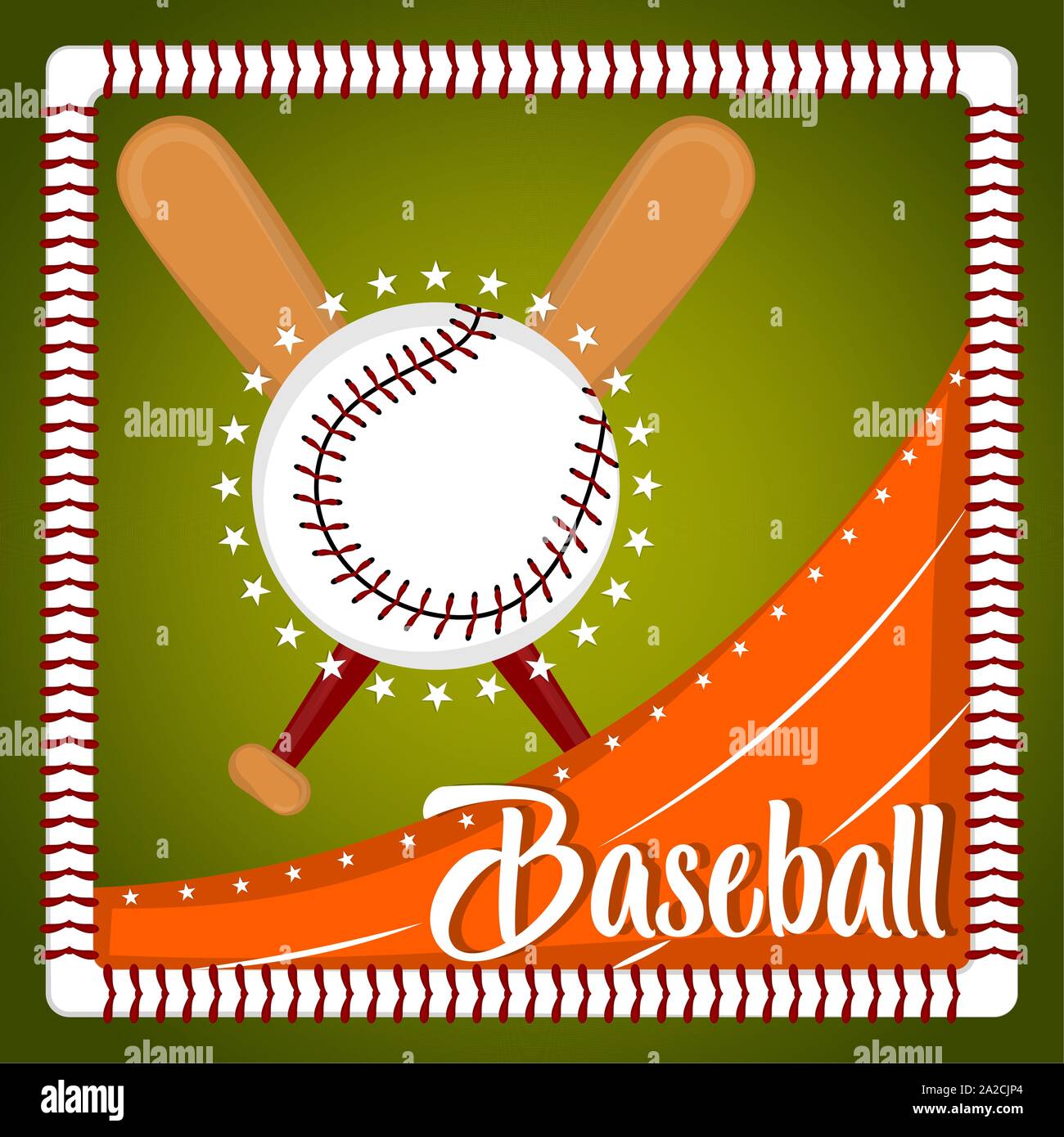 Baseball poster with a baseball bats and ball - Vector Stock Vector ...