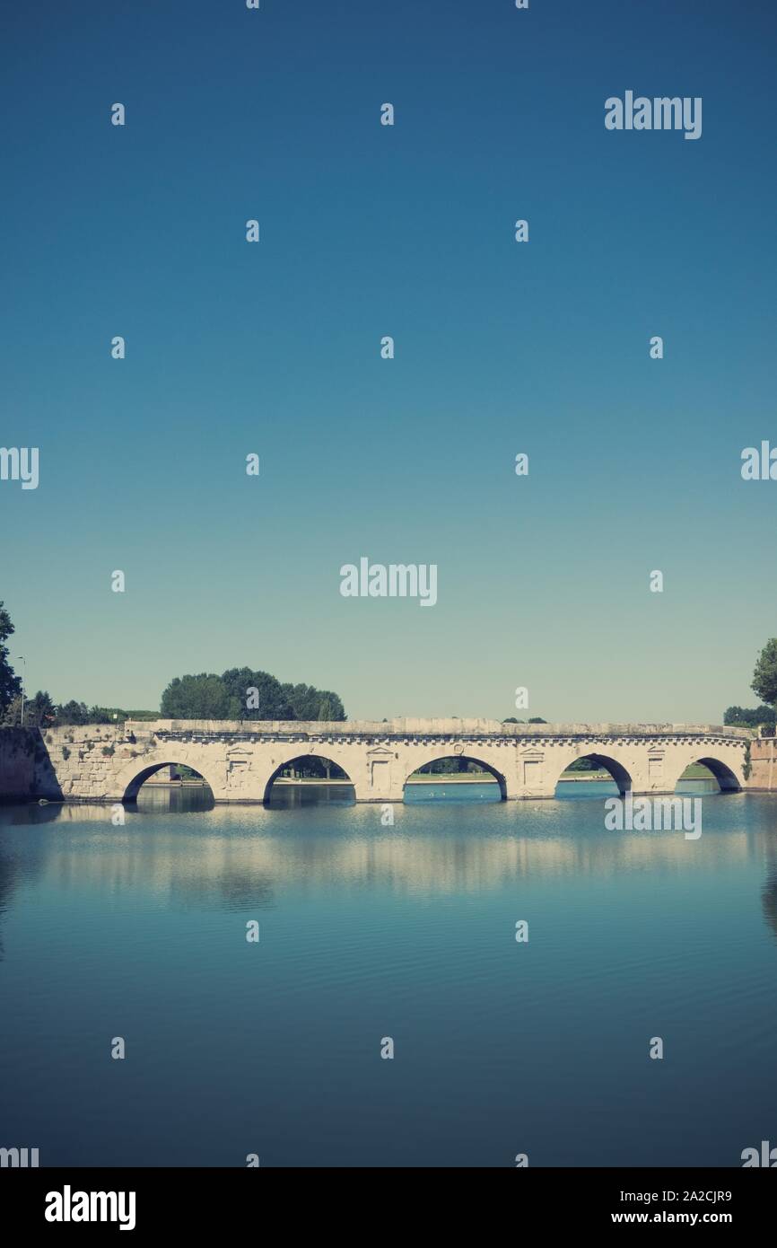 Vertical photo of very old ancient bridge in Italien town Ponte di ...
