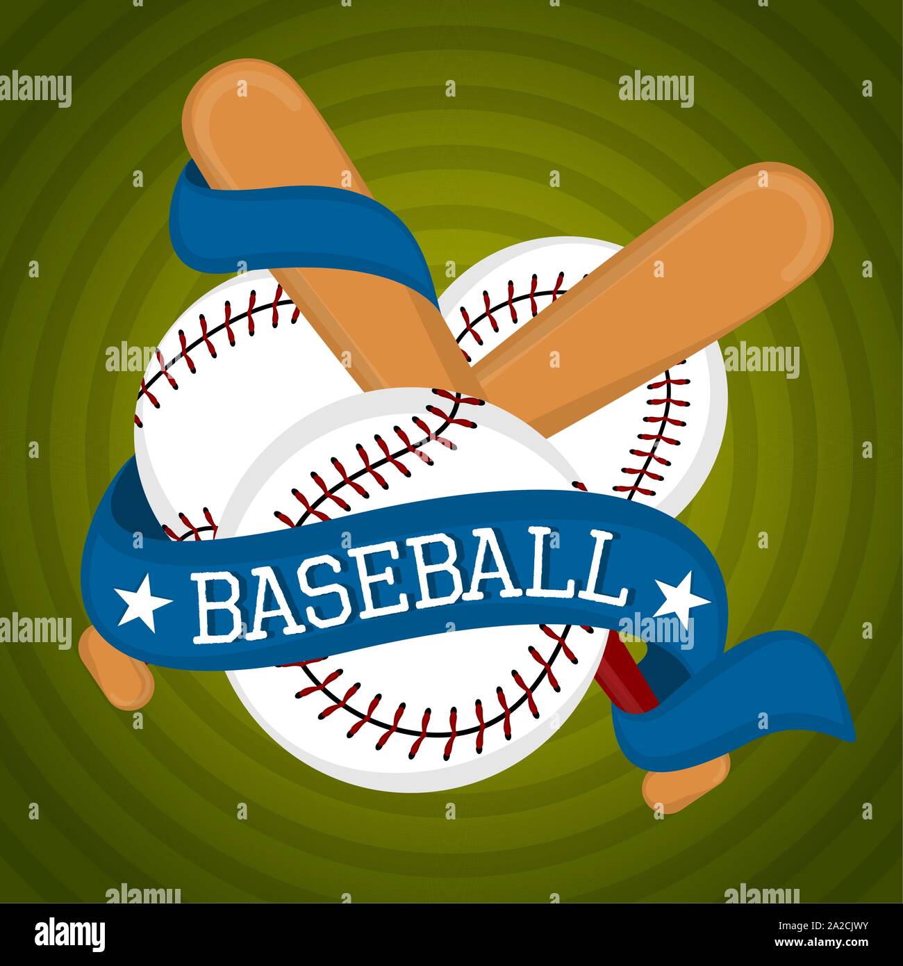 Baseball poster with a baseball balls and bat - Vector Stock Vector ...
