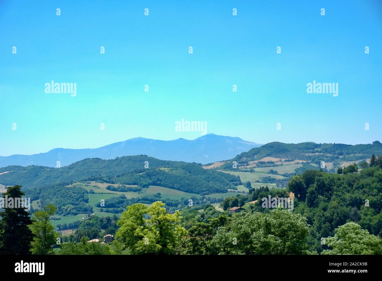 Horizontal photo of rural country captured during summer time in Italy ...