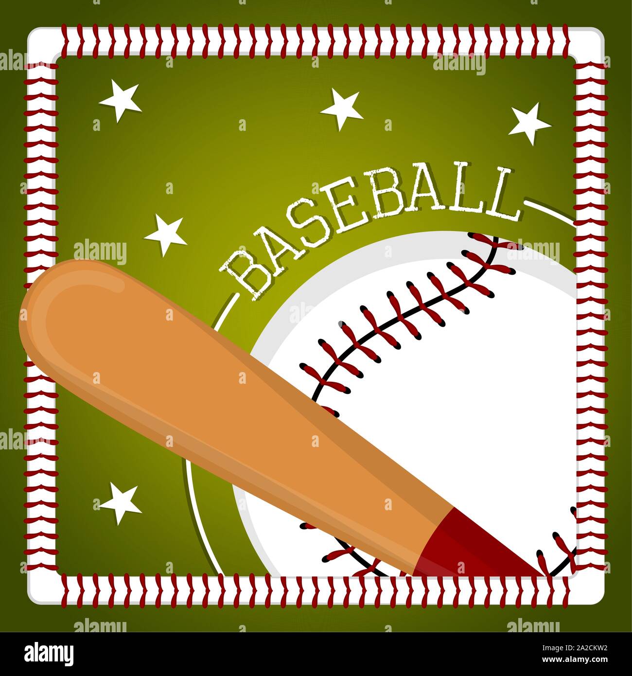 Baseball poster with a baseball ball and bat - Vector Stock Vector ...