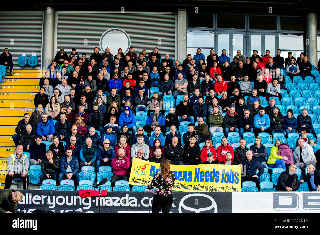 Unite union organiser susan fitzgerald addresses wrightbus workers hi ...