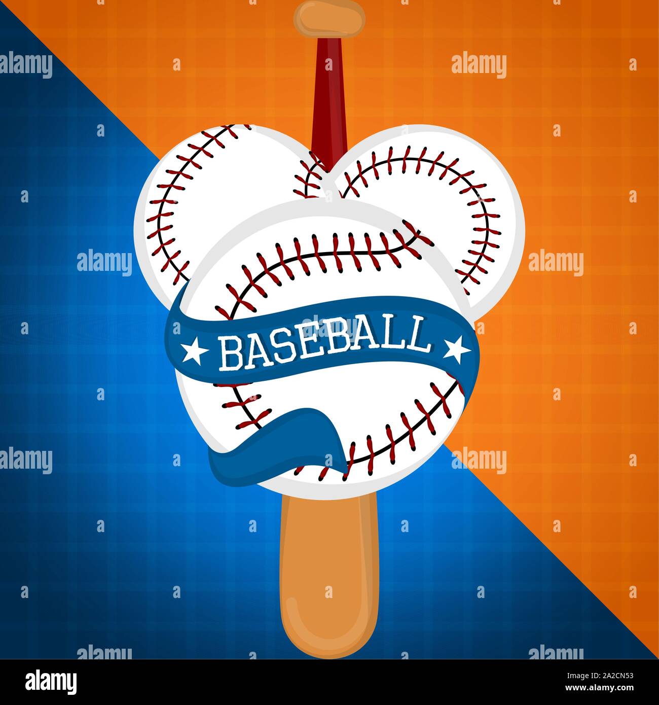 Baseball poster with a baseball balls and bat - Vector Stock Vector ...
