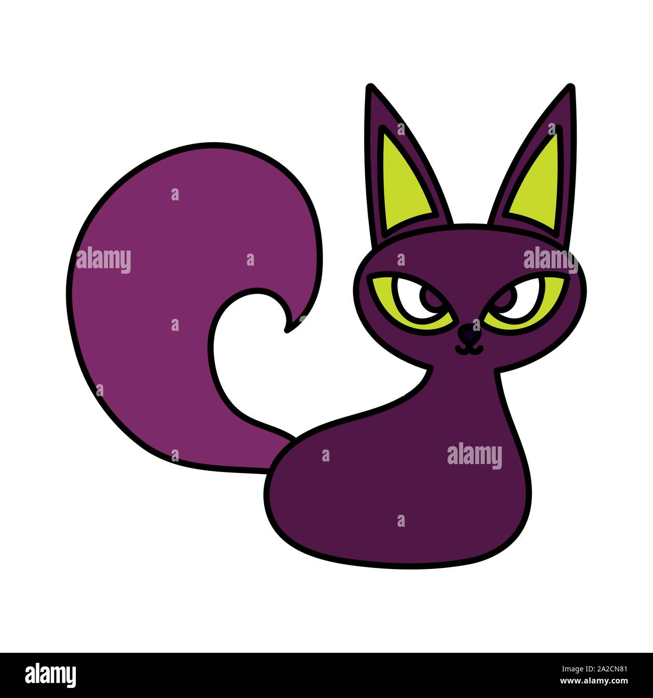 cat trick or treat happy halloween vector illustration Stock Vector ...