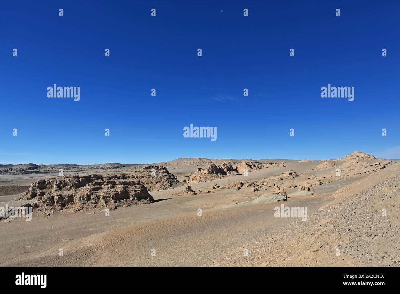 Yardangs-wind eroded rock and bedrock surfaces-alternating ridges and ...