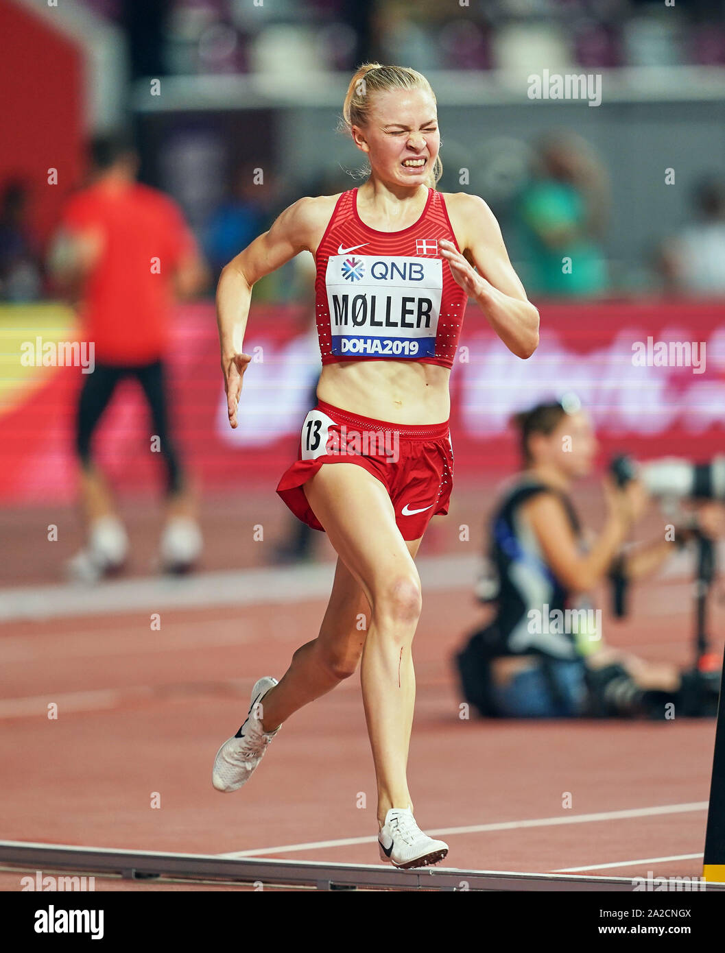 Doha, Qatar. 2nd Oct, 2019. Anna Emilie MÃ¸ller of Denmark competing in ...