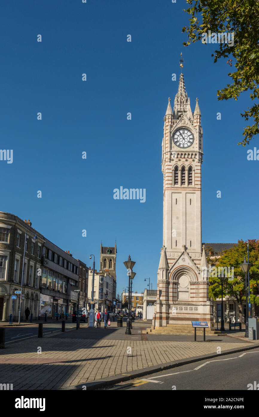 The Victoria Clock Tower at The junction of Harmer St and Milton Road ...