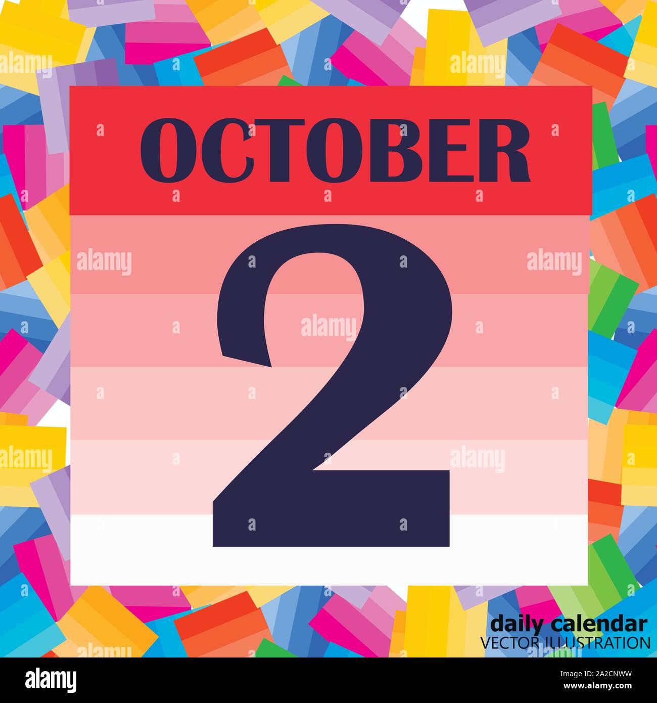 October 2 icon. For planning important day. Banner for holidays and ...