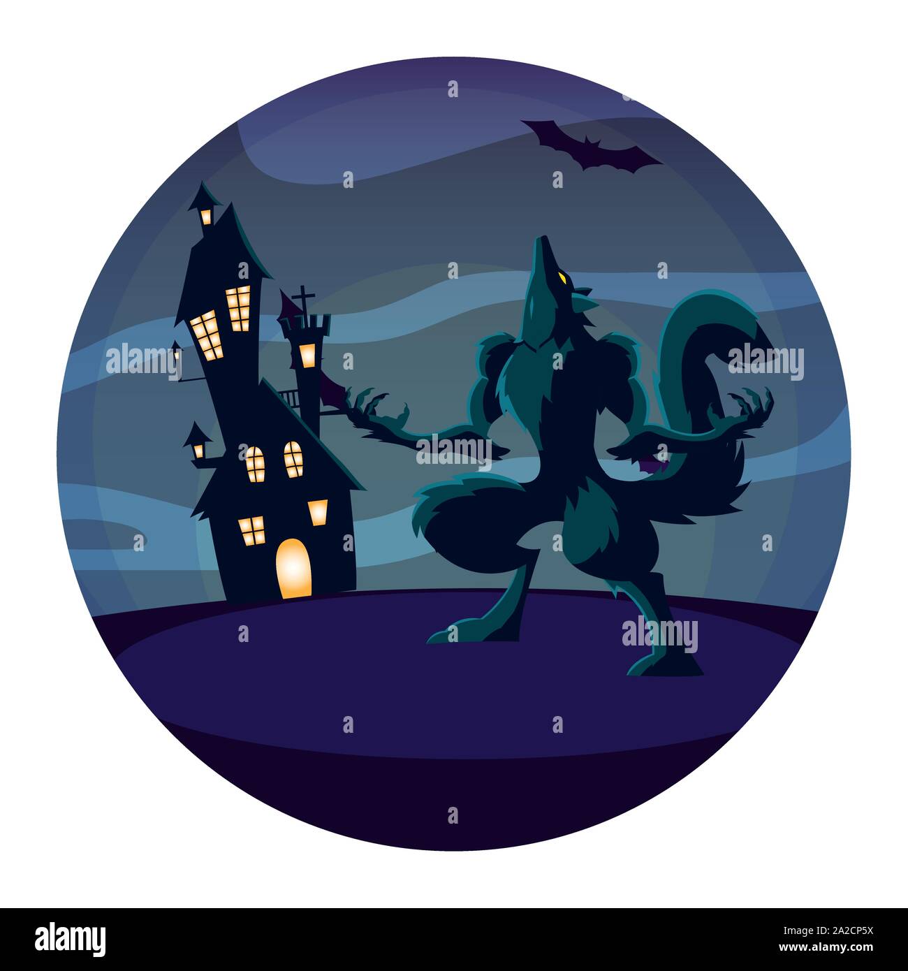 werewolf design, Halloween holiday horror scary celebration autumn dark ...