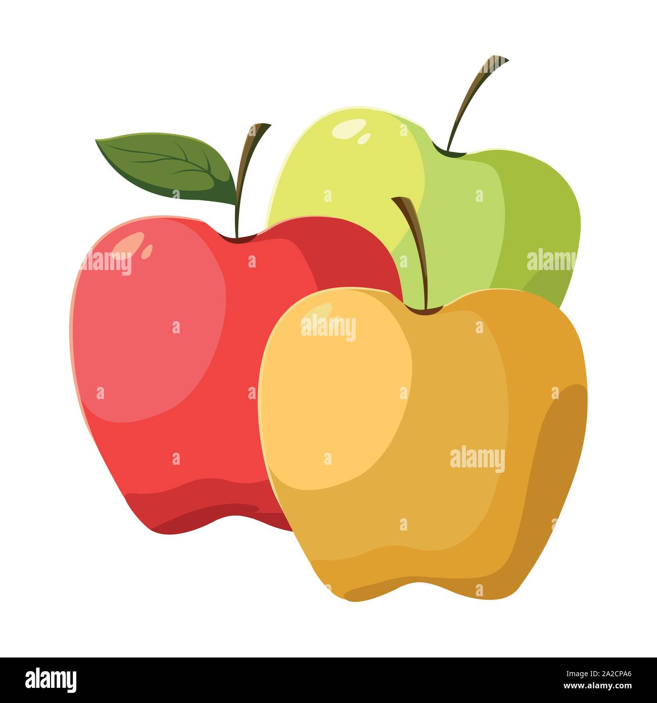 Apples design, Fruit healthy organic food sweet and nature theme Vector ...