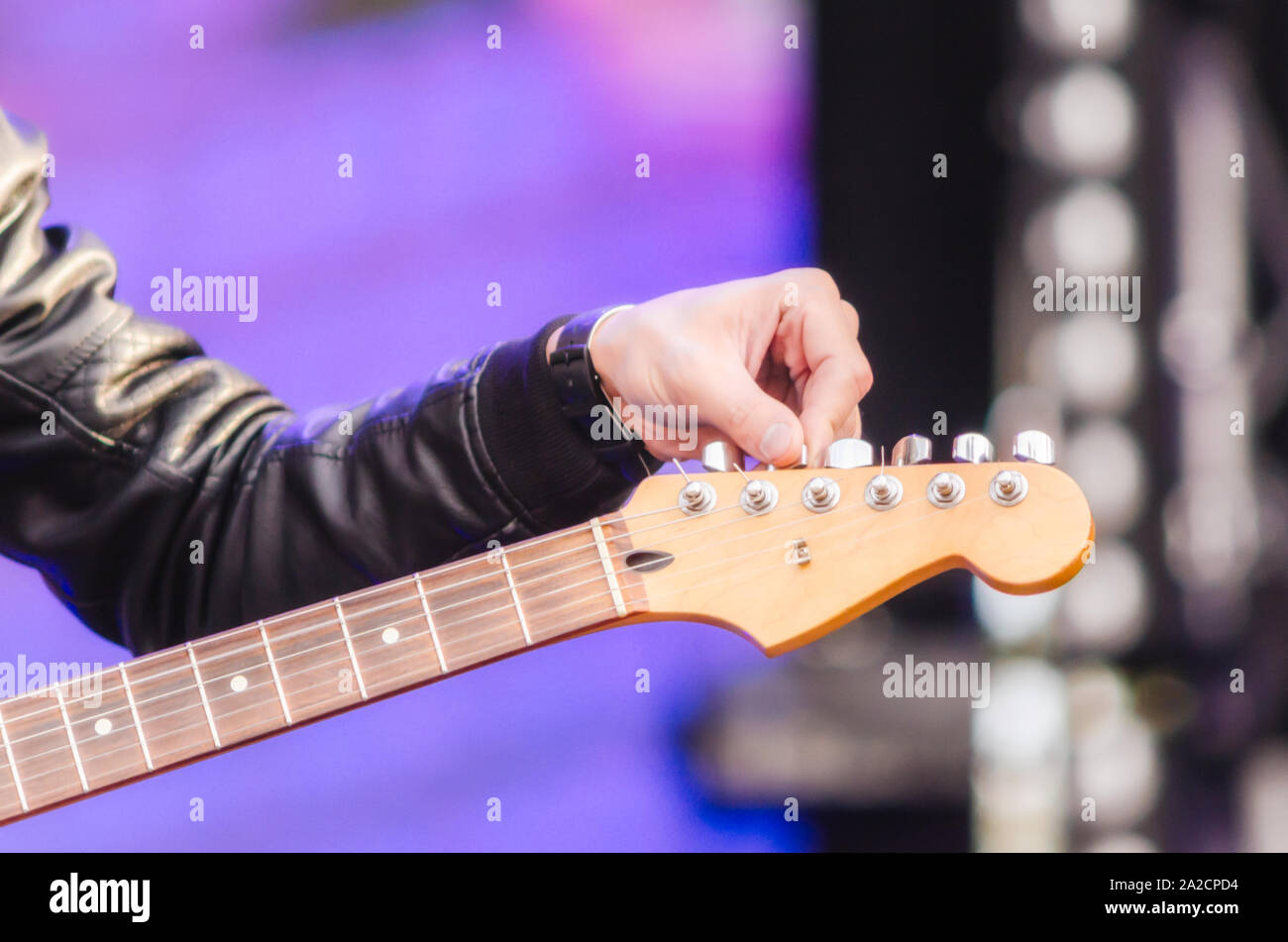 Multi colored electric guitar hi-res stock photography and images - Alamy
