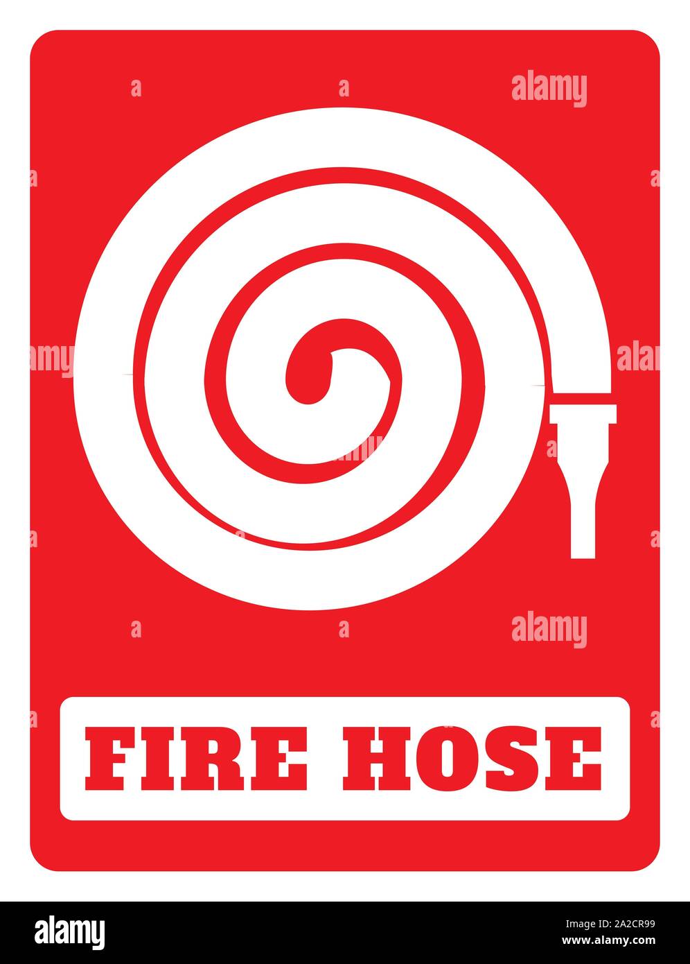 Showing Fire Hose Sign