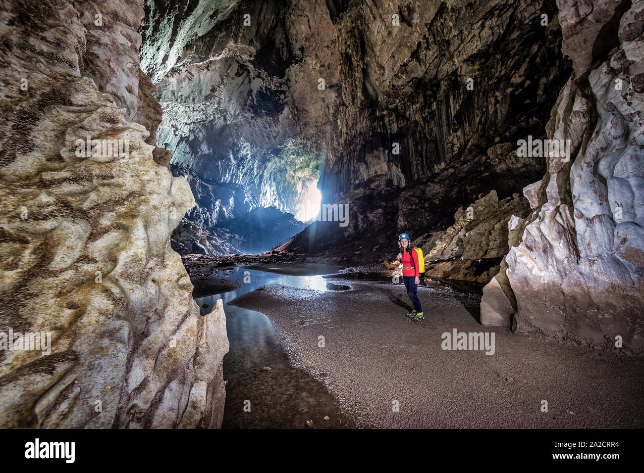 The immense entrance passage of Deer Cave, Mulu, Malaysia Stock Photo ...
