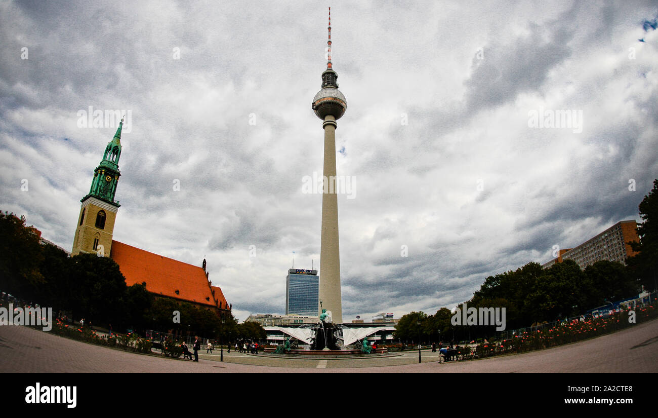 Tv tower bell alexanderplatz hi-res stock photography and images - Alamy