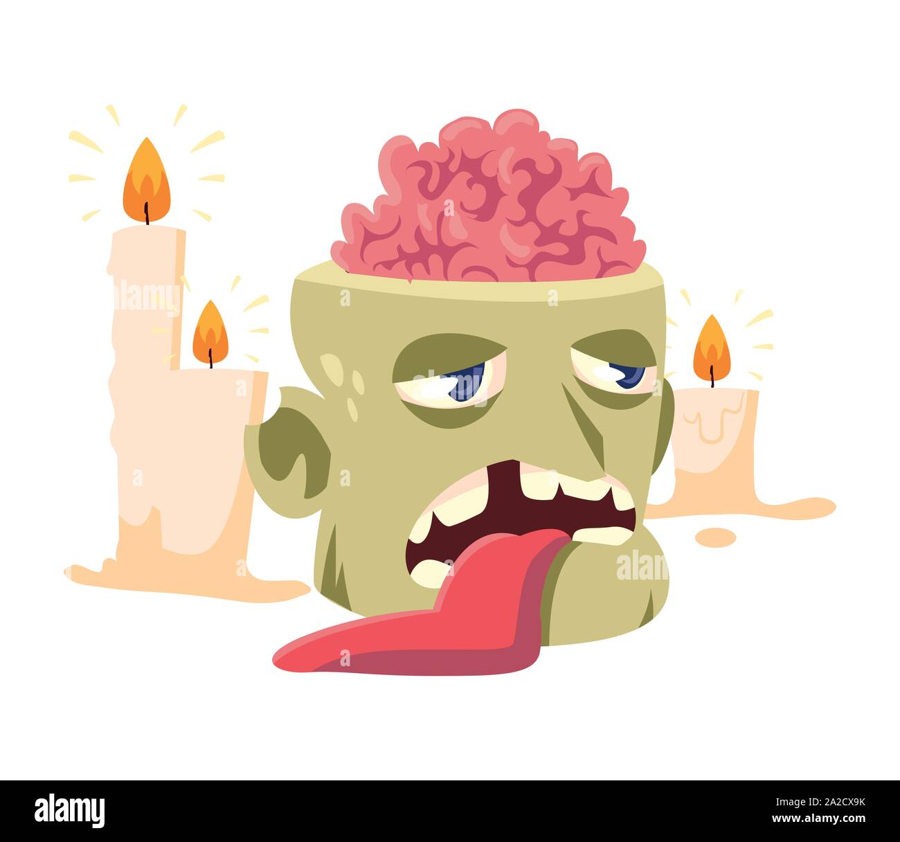 zombie head design, Halloween holiday horror scary celebration autumn ...