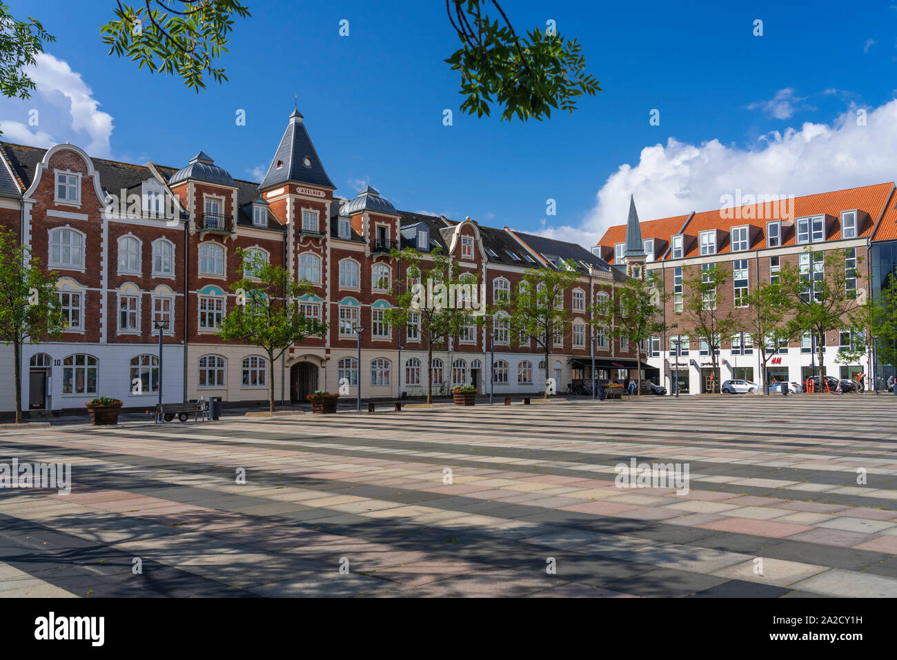Danish architecture in the buildings in downtown Fredericia, Denmark ...