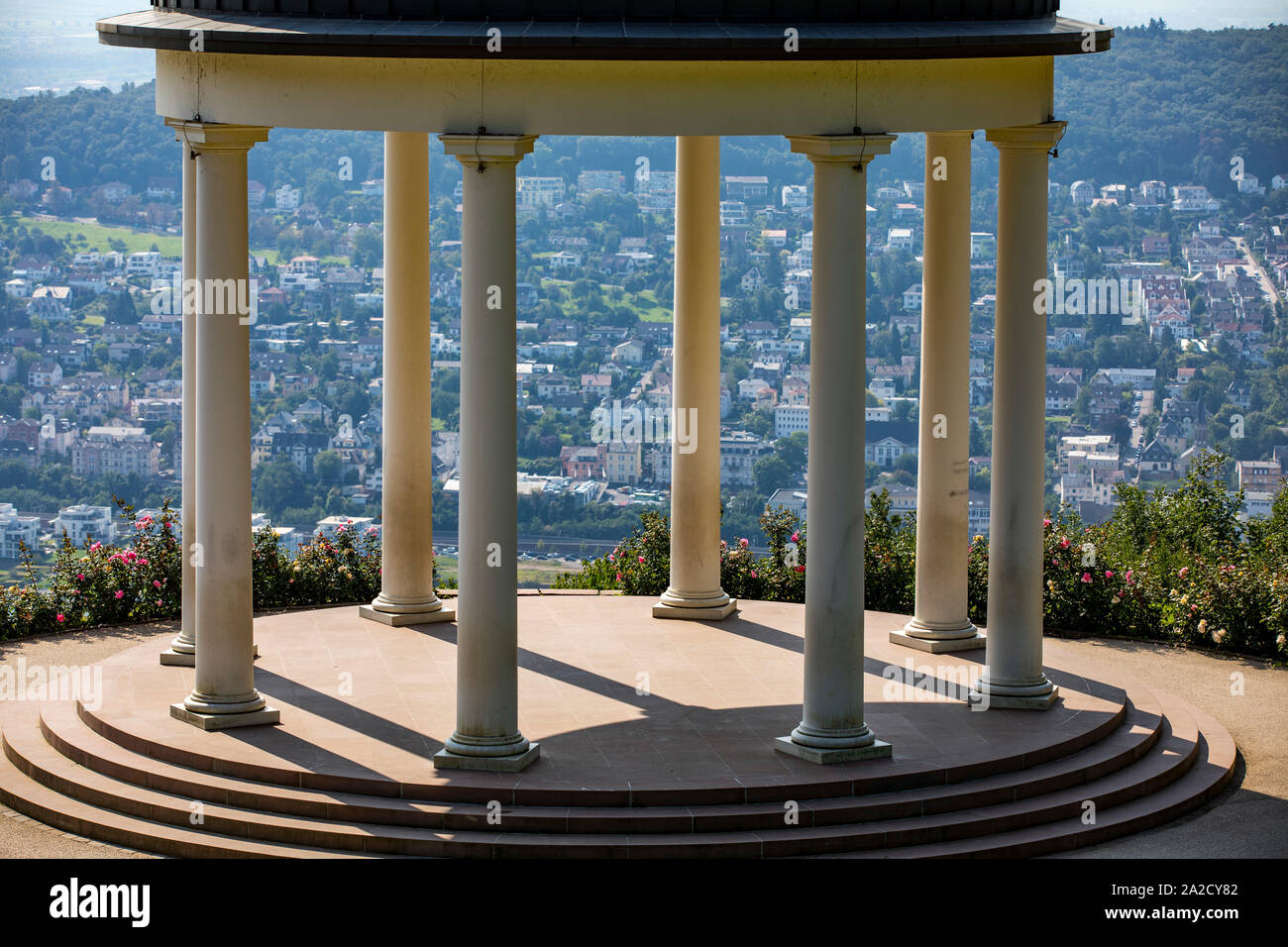 The Niederwald Temple, part of the Niederwaldpark, a landscape park at ...