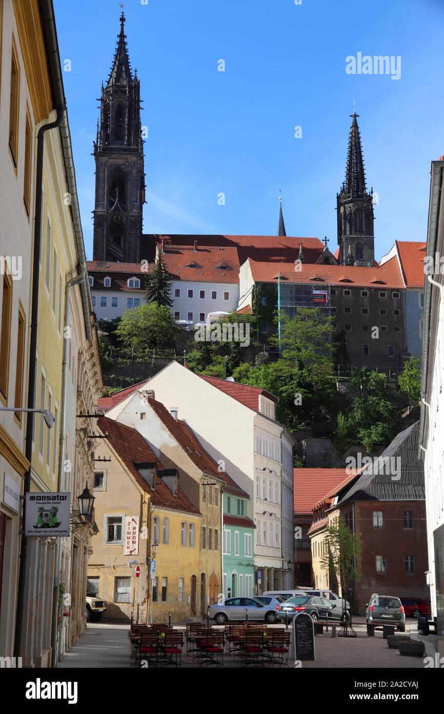 MEISSEN, GERMANY - MAY 5, 2019: Street view of Meissen Old Town ...