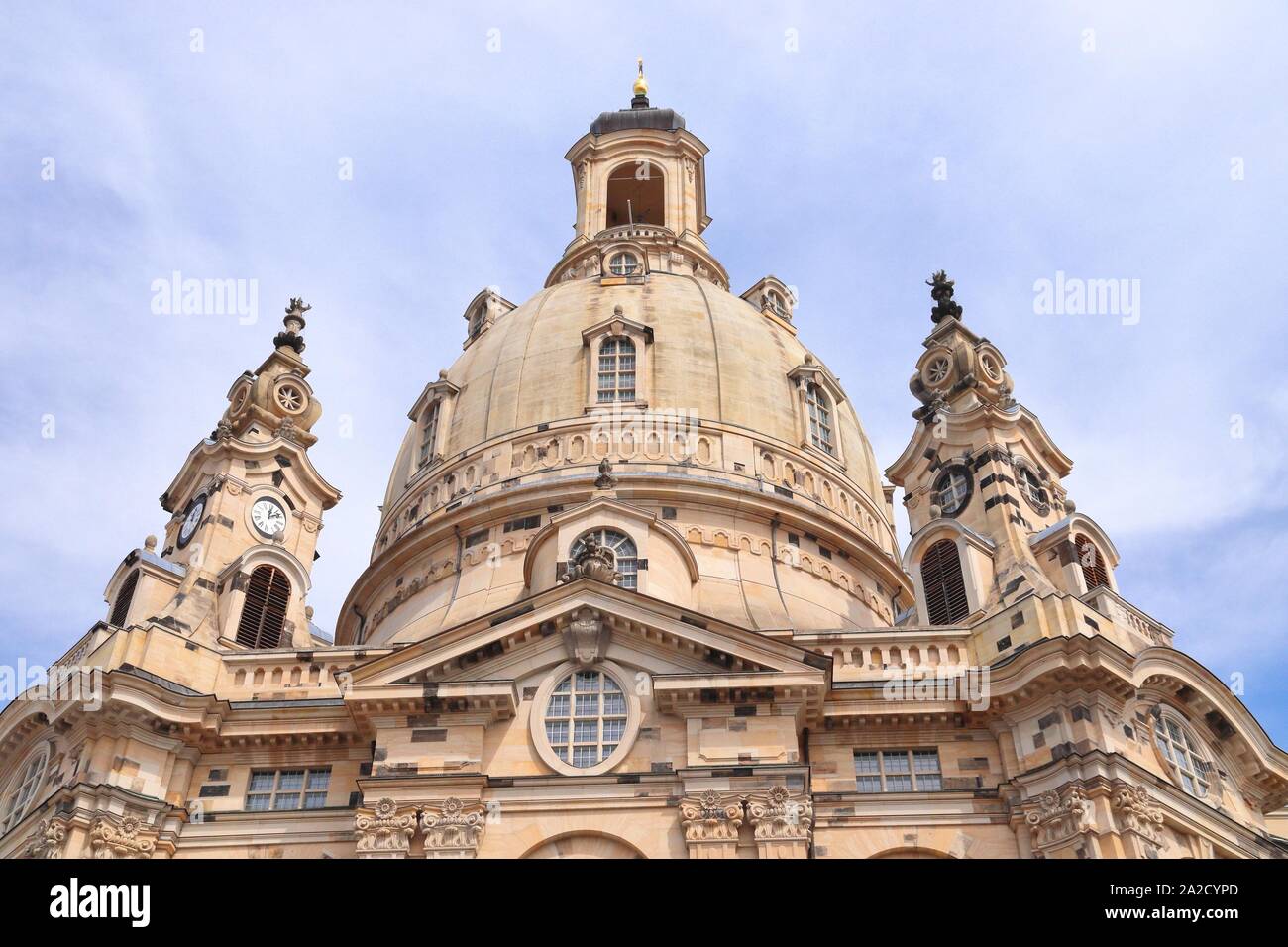 Dresden landmarks, Germany - Frauenkirche Lutheran church. Baroque ...