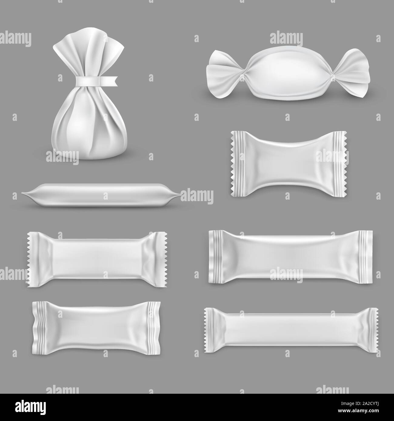 Set blank foil bag Stock Vector Images - Alamy