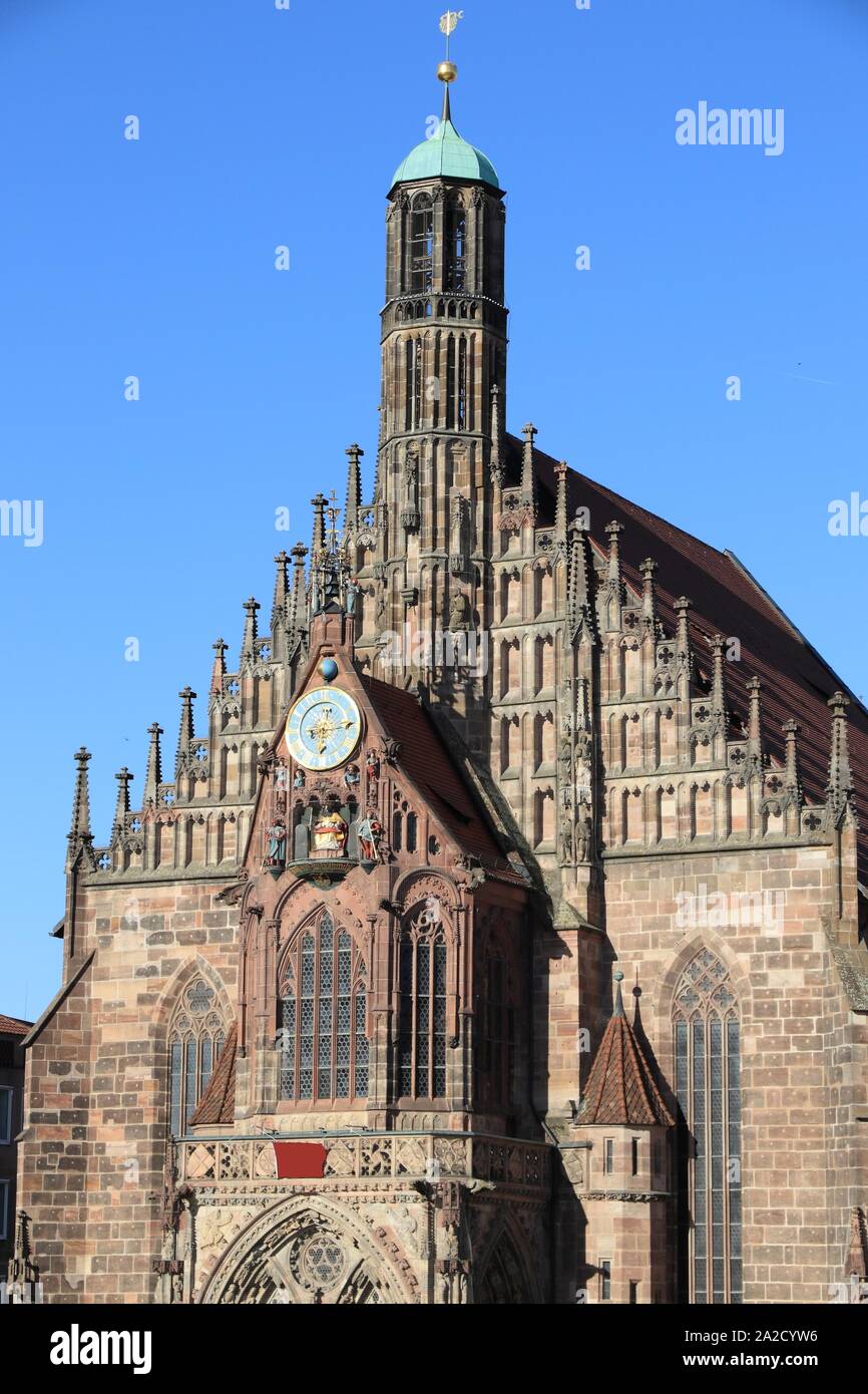Nuremberg city landmark architecture in Germany (state of Bavaria ...
