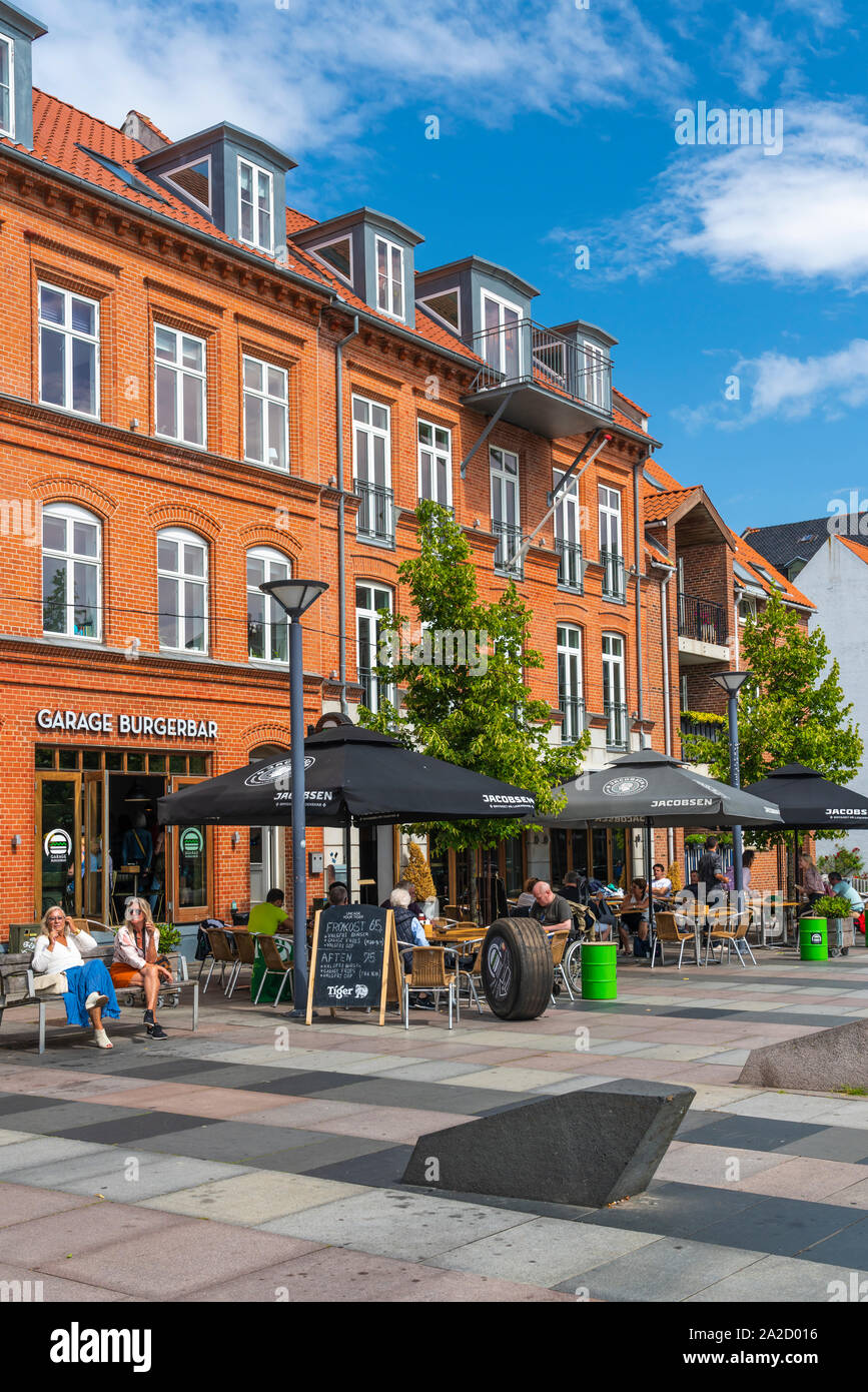 Danish architecture in the buildings in downtown Fredericia, Denmark ...