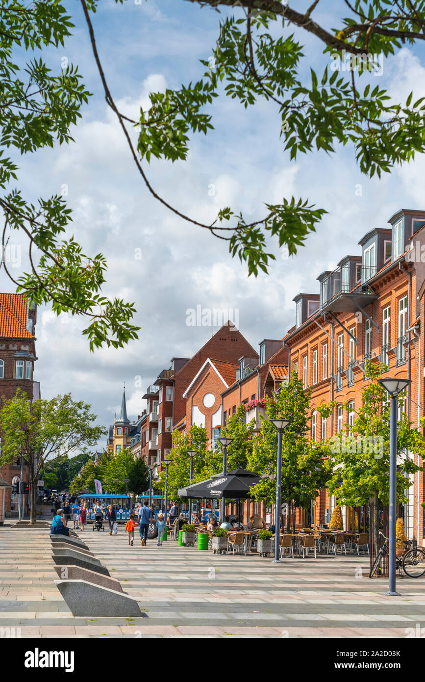 Danish architecture in the buildings in downtown Fredericia, Denmark ...