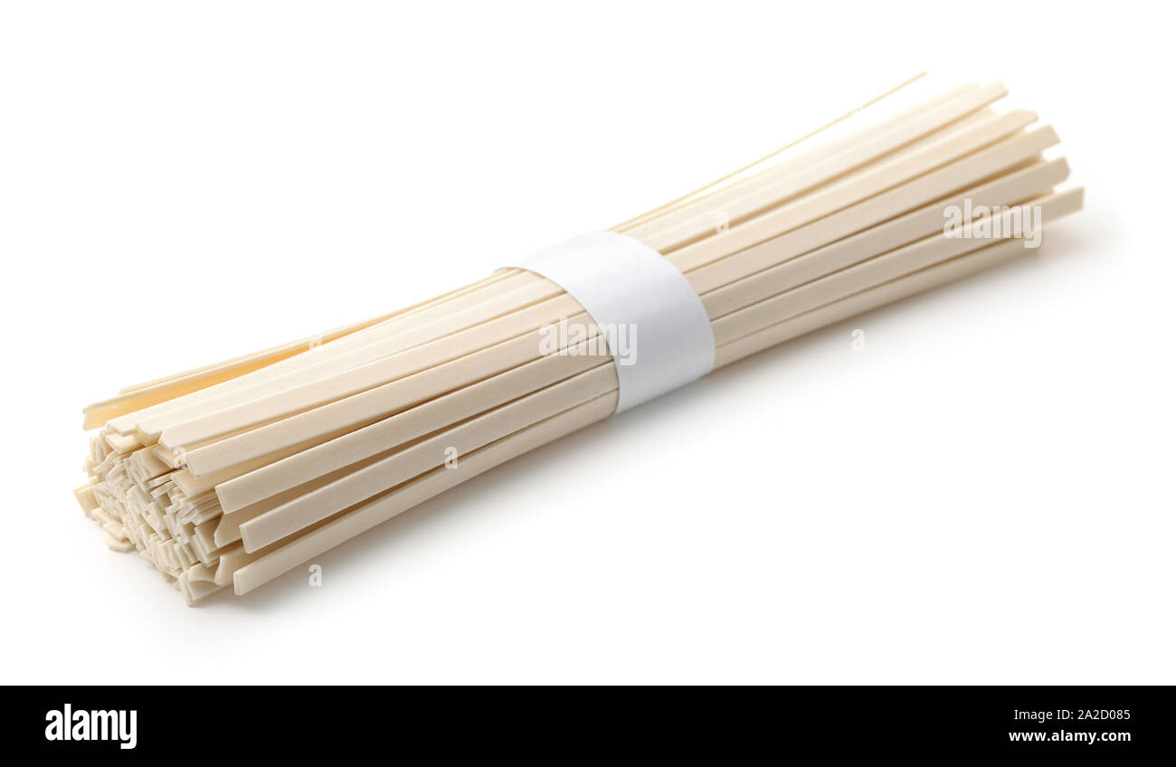 Bunch of raw udon noodles isolated on white Stock Photo - Alamy