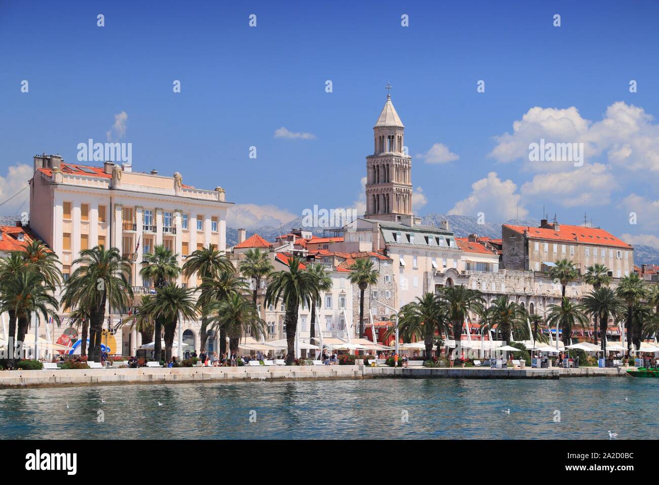 Split. Old Town in Croatia. UNESCO World Heritage Site landmark Stock ...